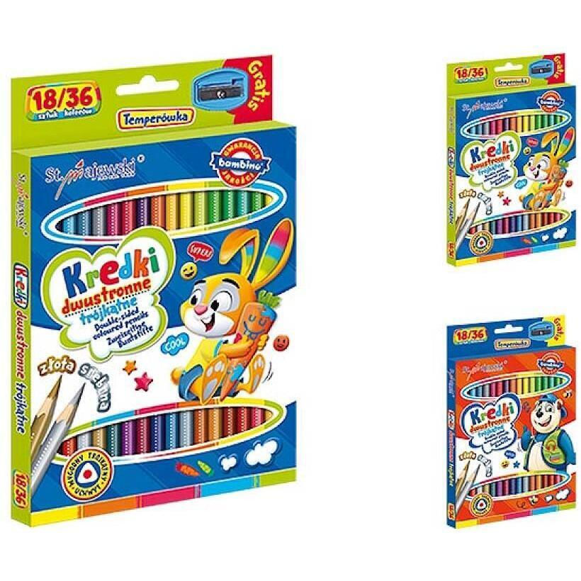 Set de creație Promstore 53105 Set creioane colorate 18buc/36 culori cu ...