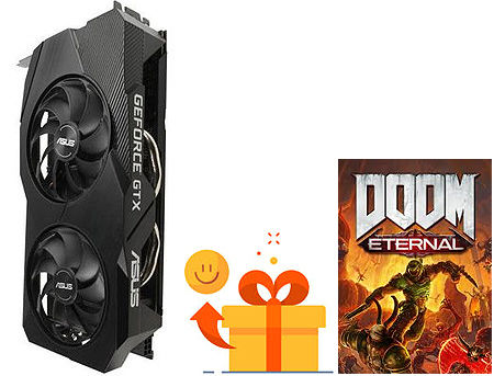 ASUS DUAL-GTX1660-O6G-EVO, GeForce GTX1660 6GB GDDR5, 192-bit, GPU/Mem ...