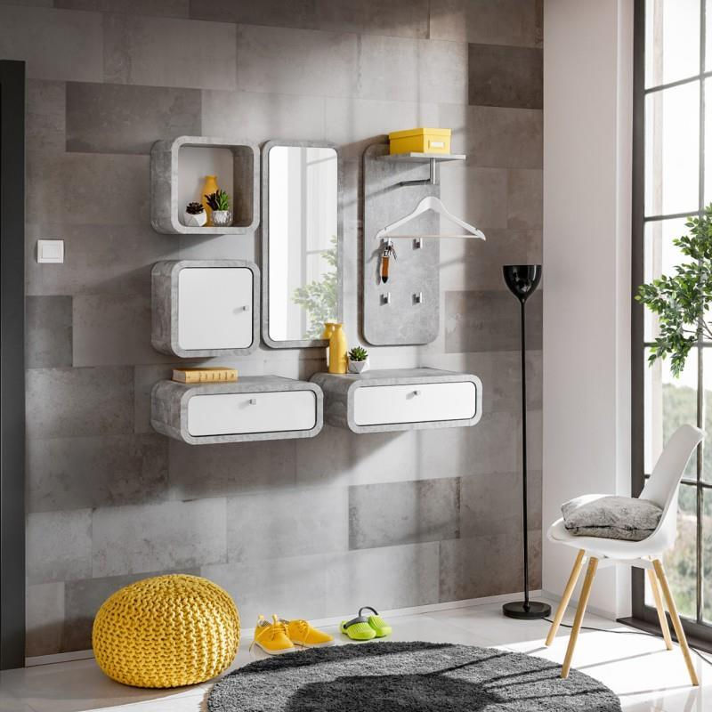 Decor ASM Wally AJW WY 01 Concrete/White Gloss cumpăra la preț mic în ...