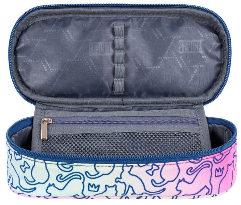 Penar școlar St.RIGHT 52899 Penar 20.5x9.5x5cm Ombre Cats, textil ...