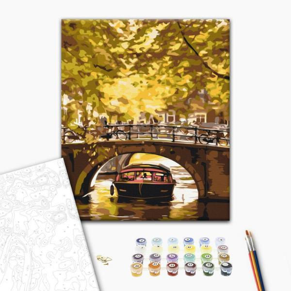 Tablou pe numere BrushMe BS52615 40x50 cm (în cutie) – Plimbare cu barca pe canale cumpăra la ...