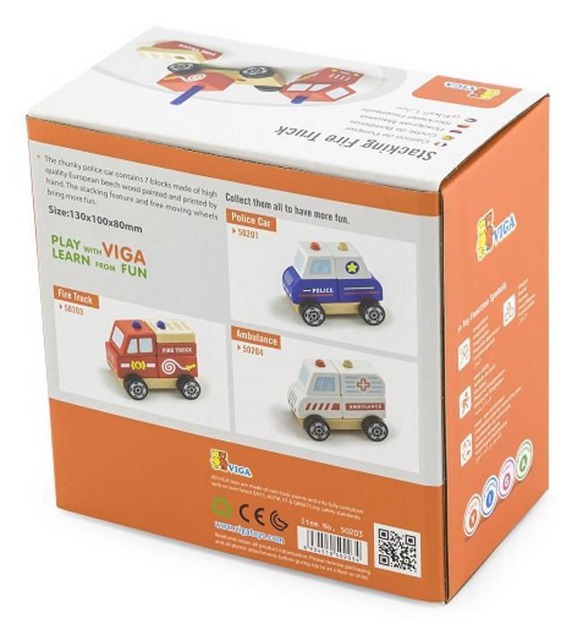 Jucărie Viga 50203 Stacking Fire Truck cumpăra la preț mic în Chișinău ...