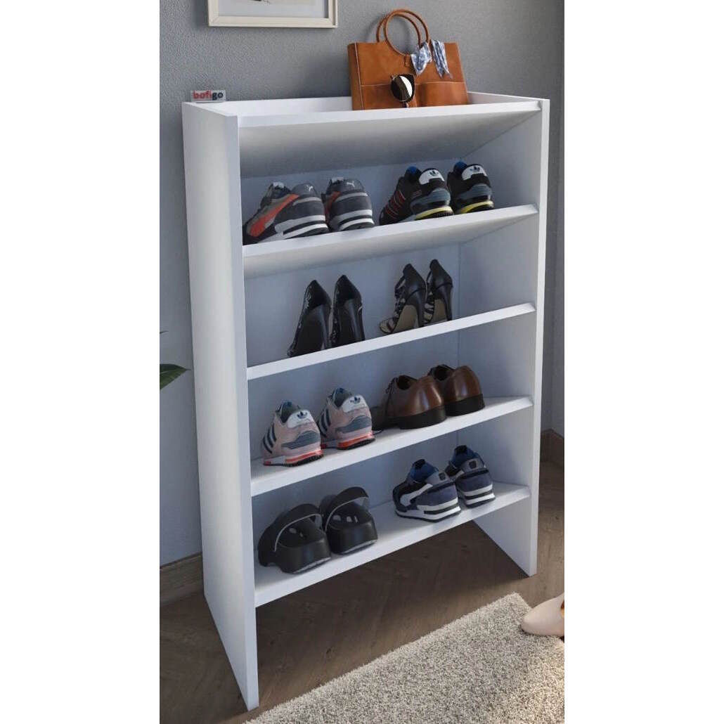 Raft pentru încălțăminte Nex Home Pantofar, 4 compartimente, 90x32x106 ...