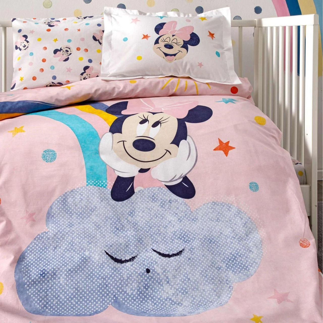 Lenjerie de pat pentru copii Tac Disney Minnie Mouse Sun (60290411 ...