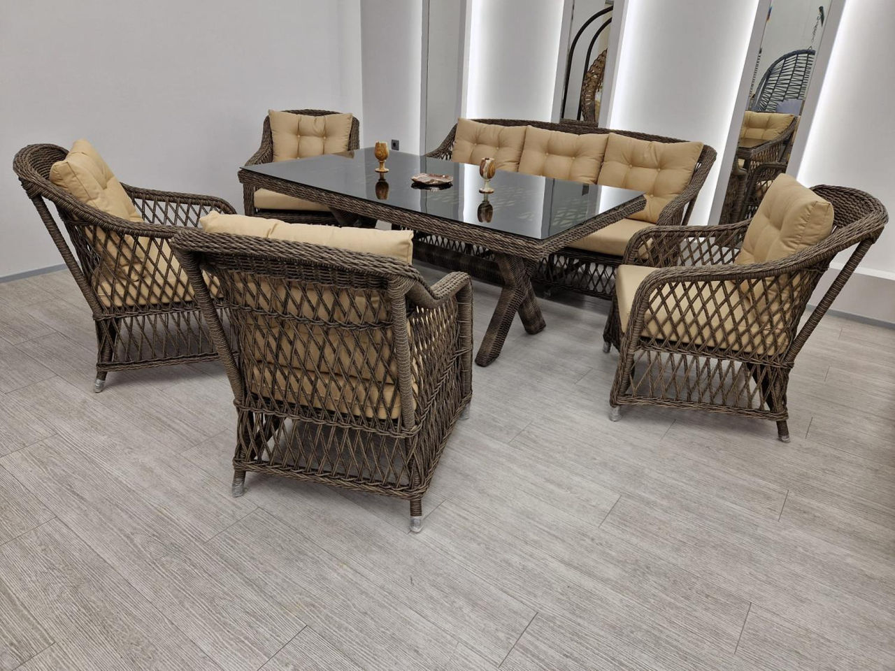 Set mobilier de grădină SunYard Set Rolex 363 cafeniu-sur inchis ...