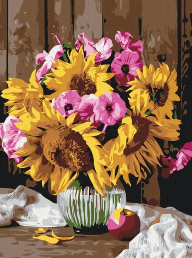 Tablou pe numere BrushMe BS52735FC 40*50 сm (fără cutie) Buchet cu flori de câmp cumpăra la preț ...