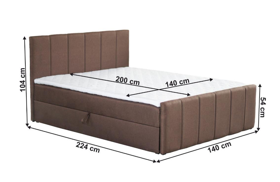 Pat Mobhaus Star Boxspring 140x200 (Brown) cumpăra la preț mic în ...