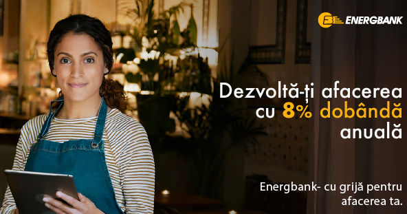 Energbank oferă 8% dobândă anuală pentru afacerile mici şi mijlocii