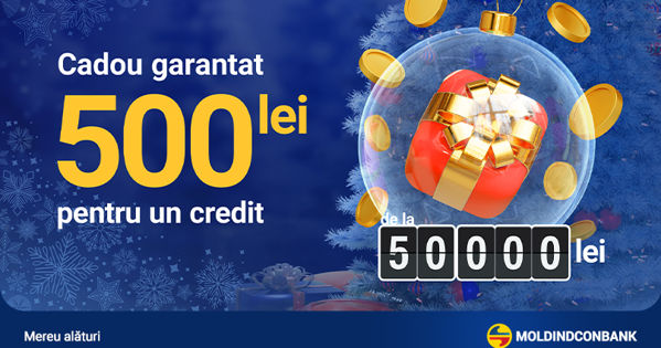 Moldindconbank: Creditul de nevoi personale îți aduce un cadou pe card