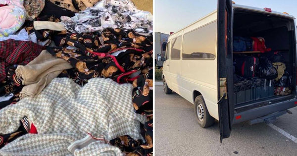 Marfa dintr-un microbuz care venea din Rusia, confiscată la vamă