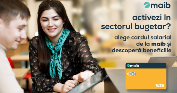 Activezi în sectorul bugetar? Alege cardul salarial maib