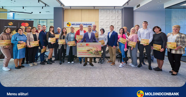 Moldindconbank a premiat 23 de câștigători ai unei promoții