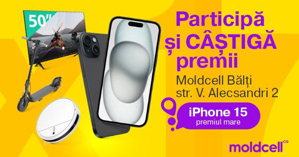 Moldcell: Super premii la redeschiderea magazinului din Bălți