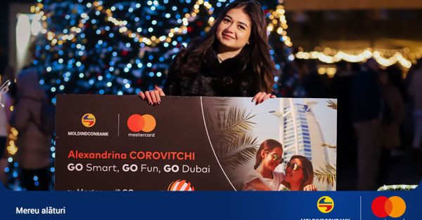 Moldindconbank: Deținătoarea cardului GO a câștigat o vacanță în Dubai