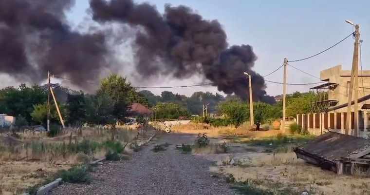 Incendiu la Tiraspol: Nor negru de fum peste oraș