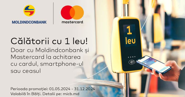 Moldindconbank: Achită 1 leu pentru călătoria cu troleibuzul din Bălți