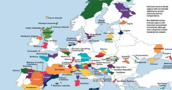 Harta UE dacă regiunile care luptă pentru autonomie ar câștiga-o