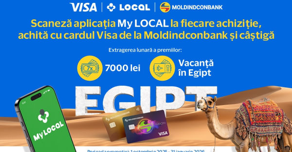 Plătește cu Visa de la Moldindconbank în Local și câștigă premii