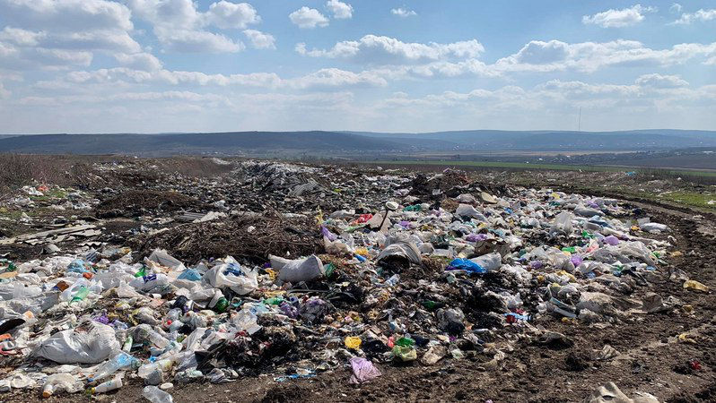 Tone de gunoi, aruncate pe câteva hectare la marginea comunei Cruzești