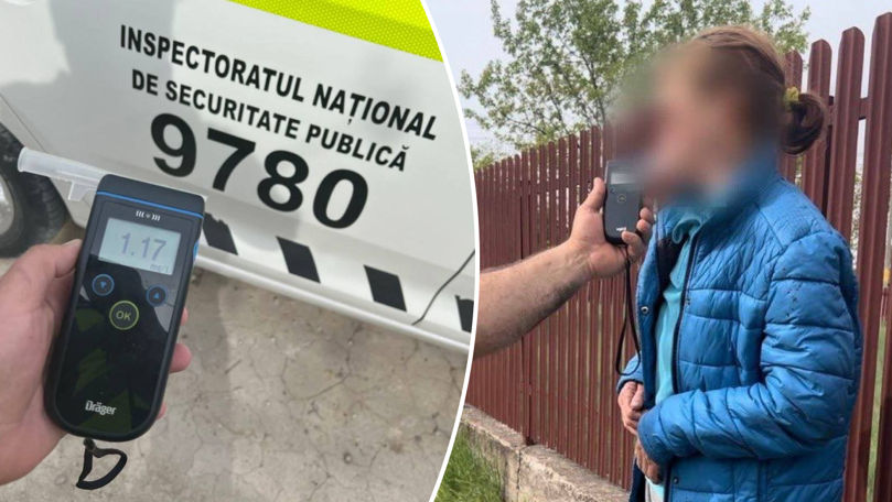 O femeie din Anenii Noi, prinsă beată la ghidonul unei motorete