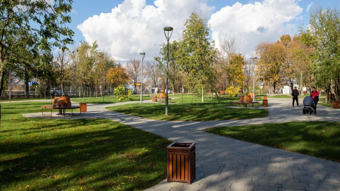Satul European: La Stăuceni a fost construit un parc modern