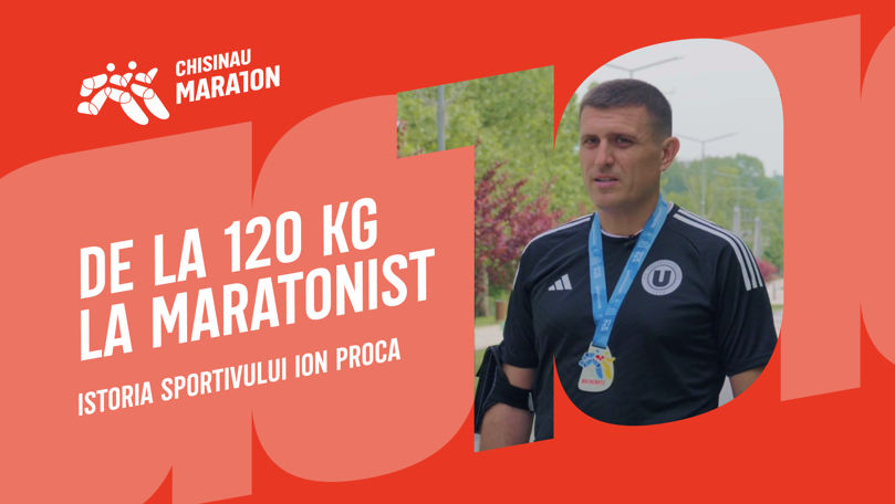 Chișinău Marathon: Istoria lui Ion Proca - de la 120 kg la maratonist
