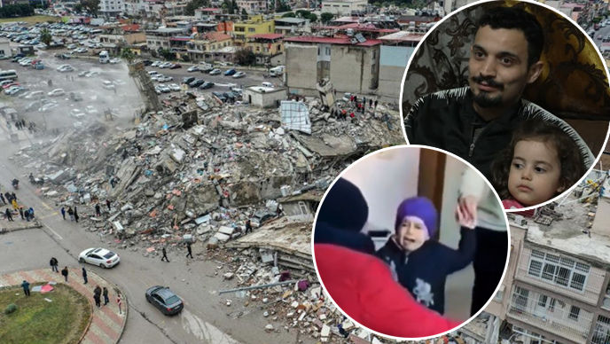 Imagini emoționante în Turcia: O fetiță își vede tatăl după cutremur