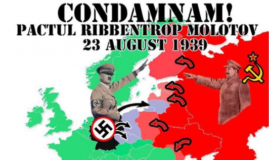 Pactul Ribbentrop-Molotov, condamnat în 15 orașe ale republicii