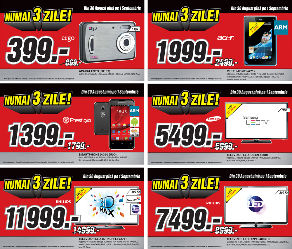 Bomba: Doar 3 zile! Super preţuri şi super reduceri!