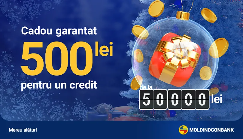 Moldindconbank: Creditul de nevoi personale îți aduce un cadou pe card