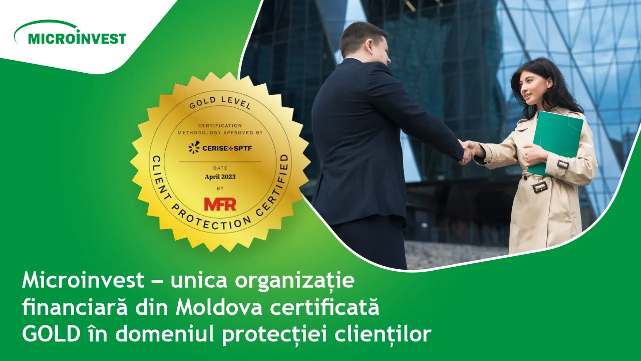 Microinvest, unica organizație financiară certificată din Moldova