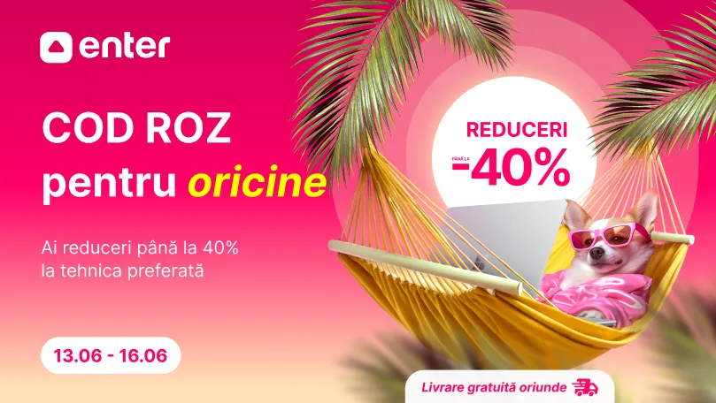 Enter: Cod roz de reduceri de până la 40%
