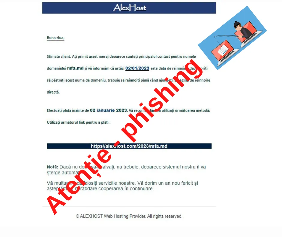 STISC: Continuă valul atacurilor cibernetice de tip scam și phishing